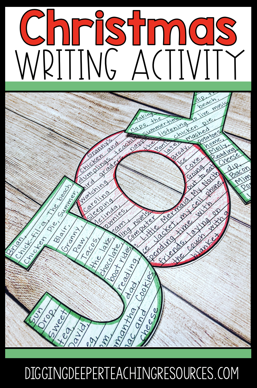 Holiday Writing Activity: What brings you joy?