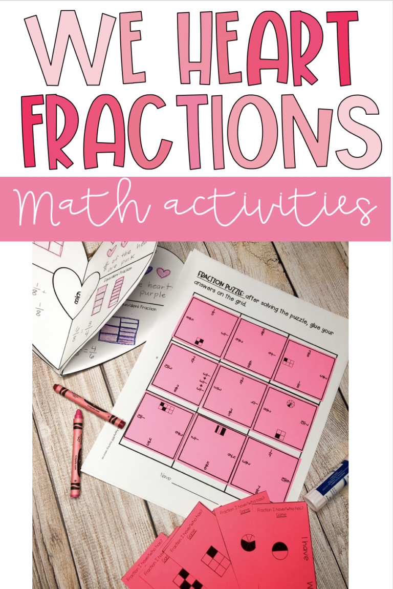 Valentine Fraction Math Activities