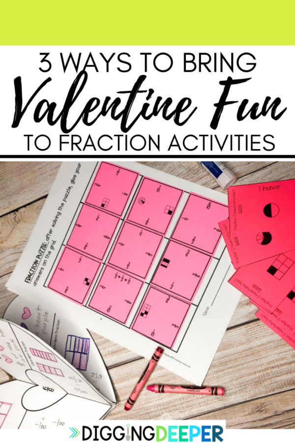 Valentine Fraction Math Activities