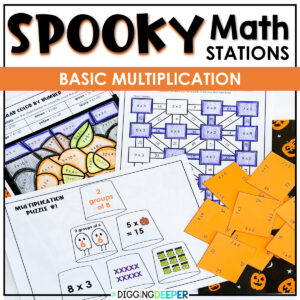 Spooky Halloween Multiplication Stations