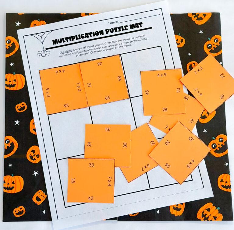 Spooky Halloween Multiplication Stations
